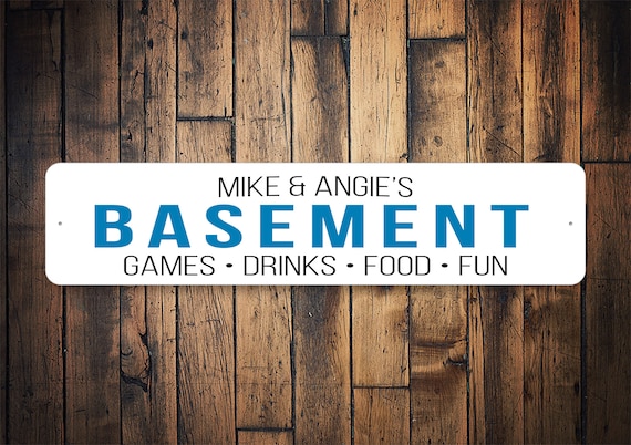 Custom Basement Sign Custom Sign Decor Family Basement Last - Etsy ...