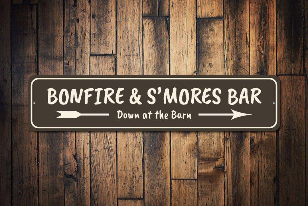 Bonfire Sign, Bonfire Decor, S'mores Lover Gift, Barn Activities Sign ...