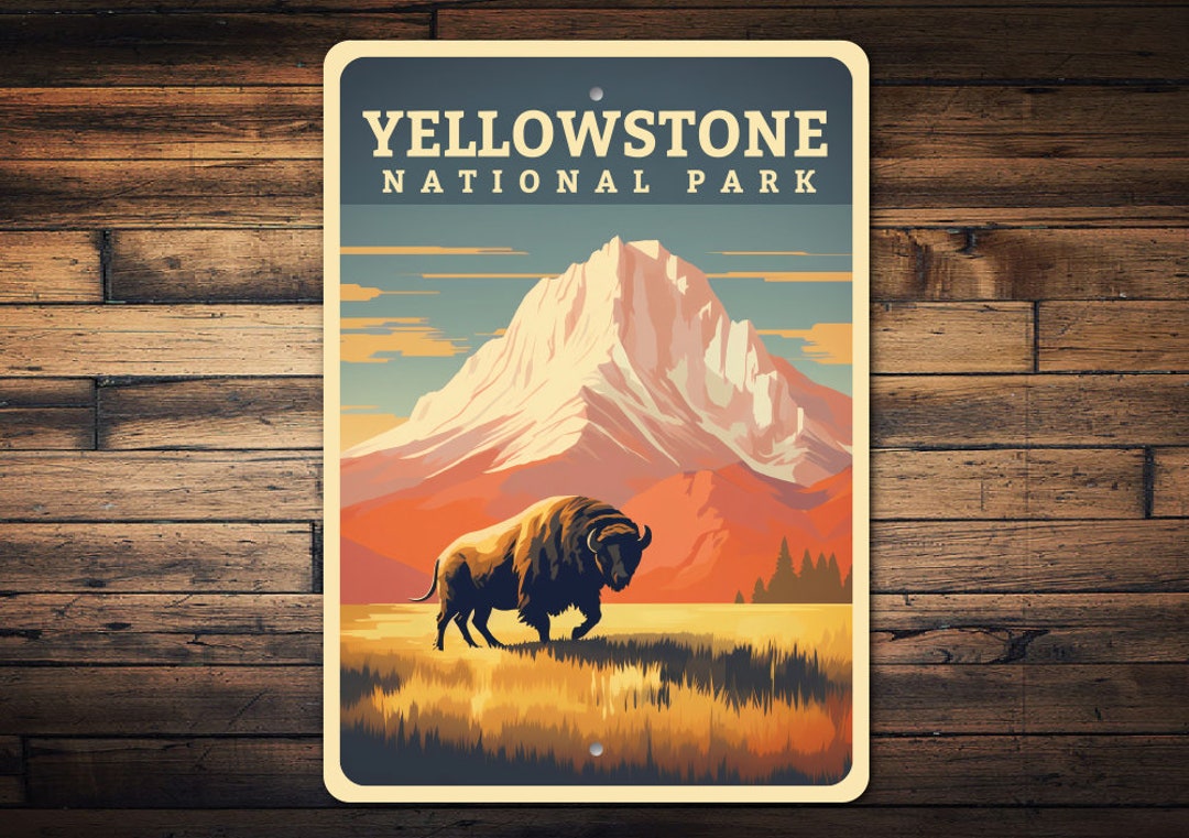 Yellowstone National Park, Yellowstone Sign, Yellowstone Buffalo ...