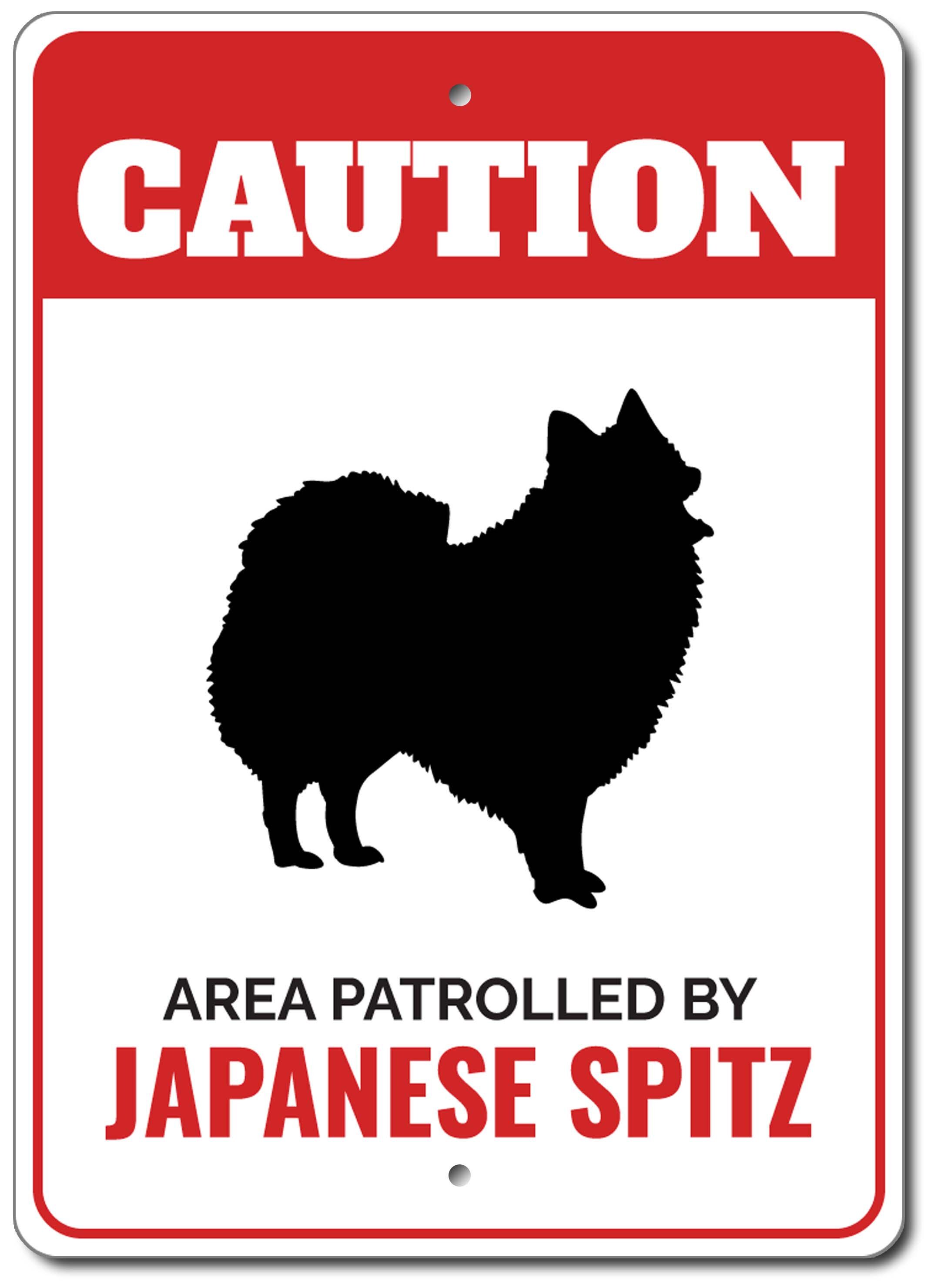 Japanese Spitz Dog Sign, Caution Dog Sign, Japanese Spitz Lover, Dog ...