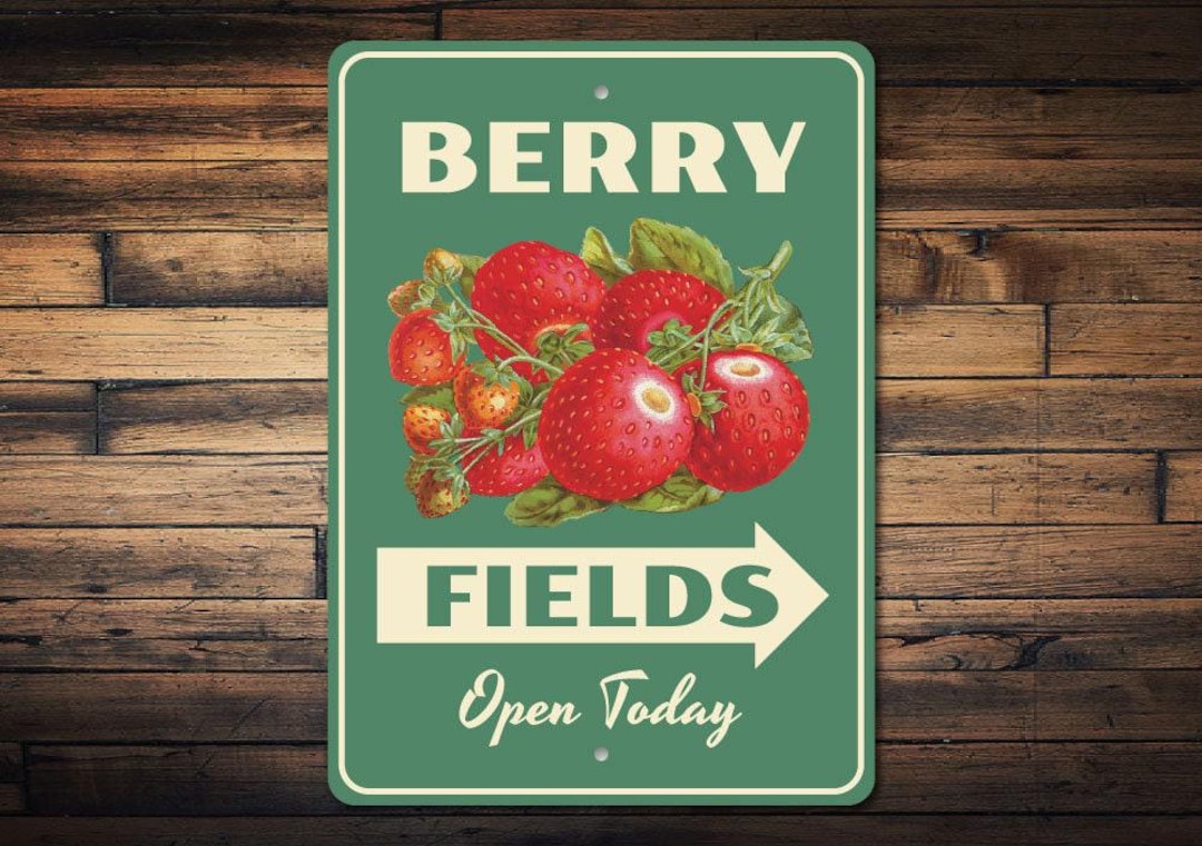 Berry Fields Sign, Berry Lover Gift, Berry Farm Decor, Strawberry Berry ...