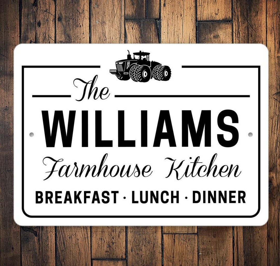 Custom Farmhouse Kitchen Sign, Modern Farmhouse Gift, Custom Farm Gift ...