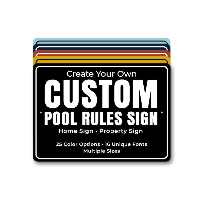 Pool Signs - Etsy
