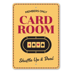 Card Room Decor Sign, Poker Table Decor, Poker Room Decor, Poker Gift ...
