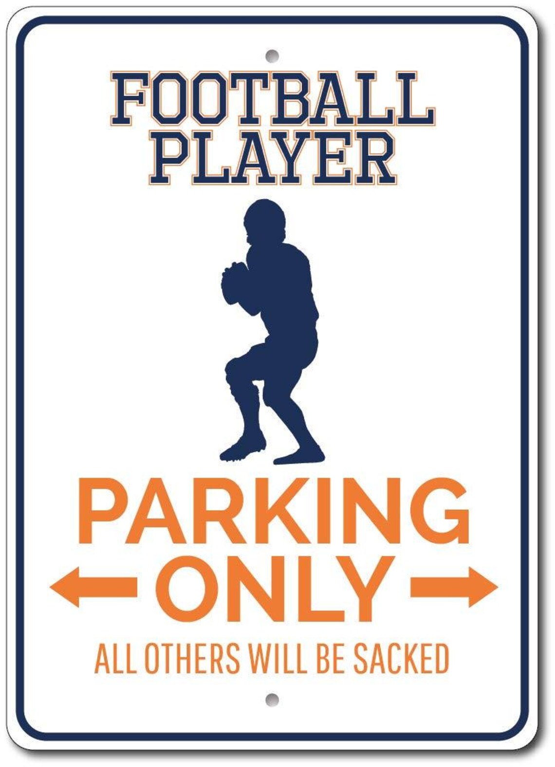 Football Player Parking Sign, Football Player Gift, Football Player ...