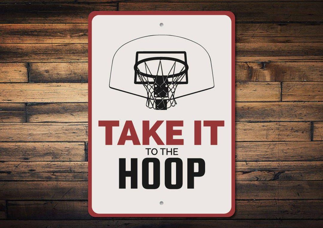 Hoop Sign, Basketball Hoop Sign, Basketball Phrase Sign, Sports Saying ...