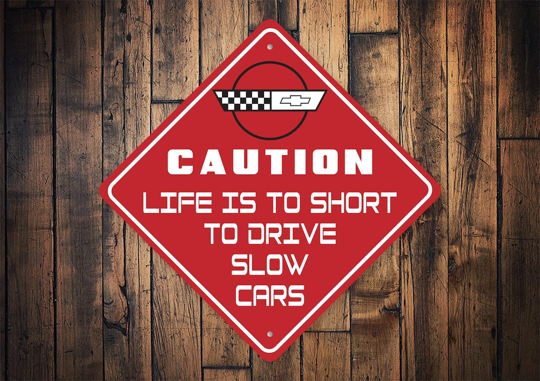 Caution Corvette Sign, Funny Corvette Sign, Corvette Owners, Decor for ...