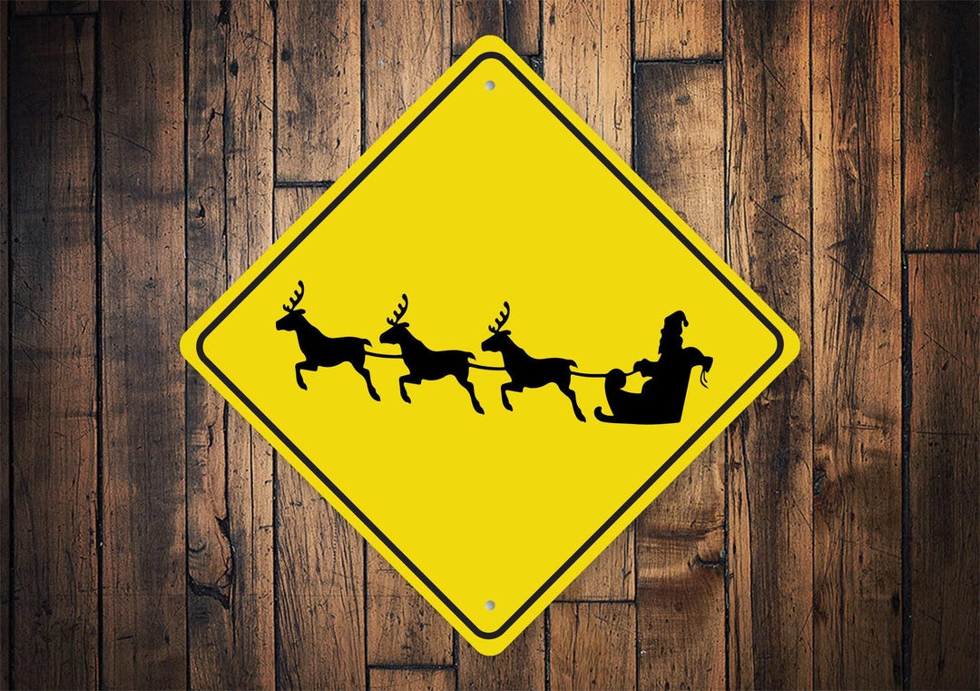 Santa Crossing Sign, Crossing Santa, Santa Crossing, Santa Lovers ...
