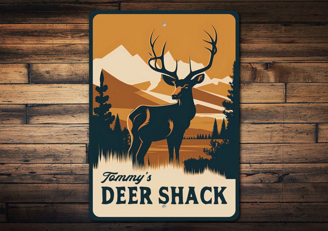 Deer Shack Owner Sign, Custom Deer Hunting Decor, Hunter Gifts, Vintage ...