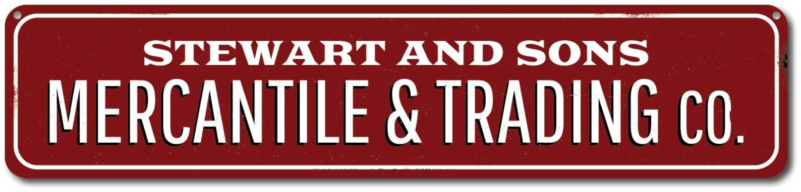 Mercantile & Trading Co Sign Personalized Company Store - Etsy