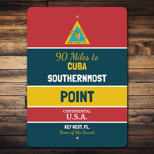 Southernmost Point Custom Location Sign Key West Florida the - Etsy