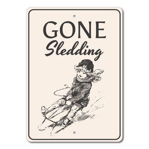 Sledding Sign, Sledding Decor, Sled Sign, Sled Decor, Gone Sledding ...