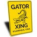 Gator Xing Gator Crossing Gator Sign Alligator Waters - Etsy