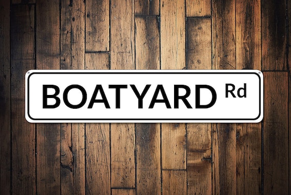 Boatyard Rd Sign Custom Beach Street Sign Ocean Lover Gift - Etsy UK