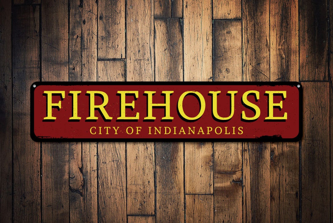 Firehouse City of Sign, Personalized Fire Station Sign, Firehouse Decor ...