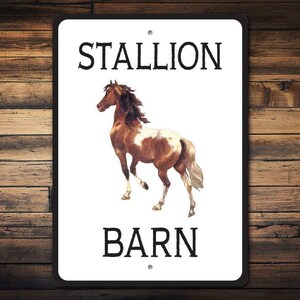 Stallion Barn, Horse Barn, Custom Barn Sign, Custom Horse Sign, Horse ...