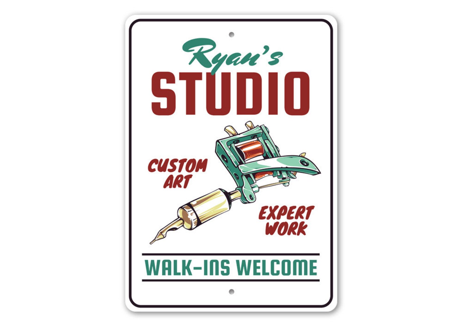 Custom Tattoo Studio Sign Tattoo Studio Custom Tattoo Shop - Etsy