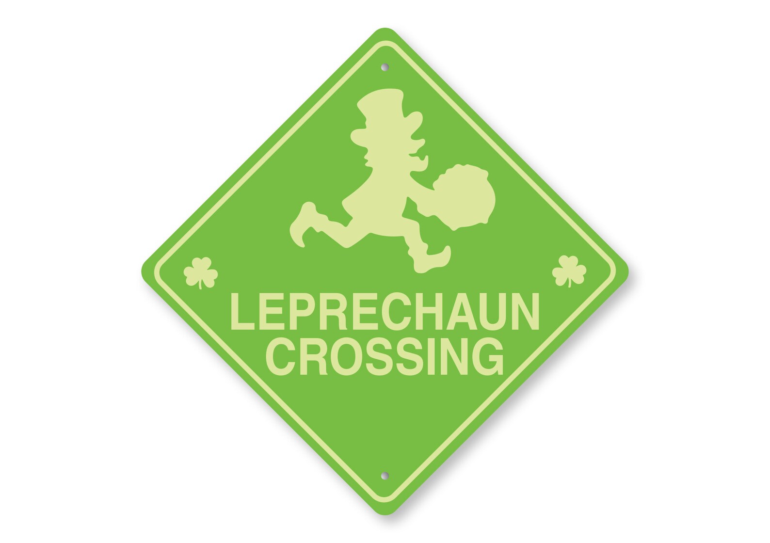 Leprechaun Crossing Sign Leprechaun Crossing Lucky Crossing - Etsy