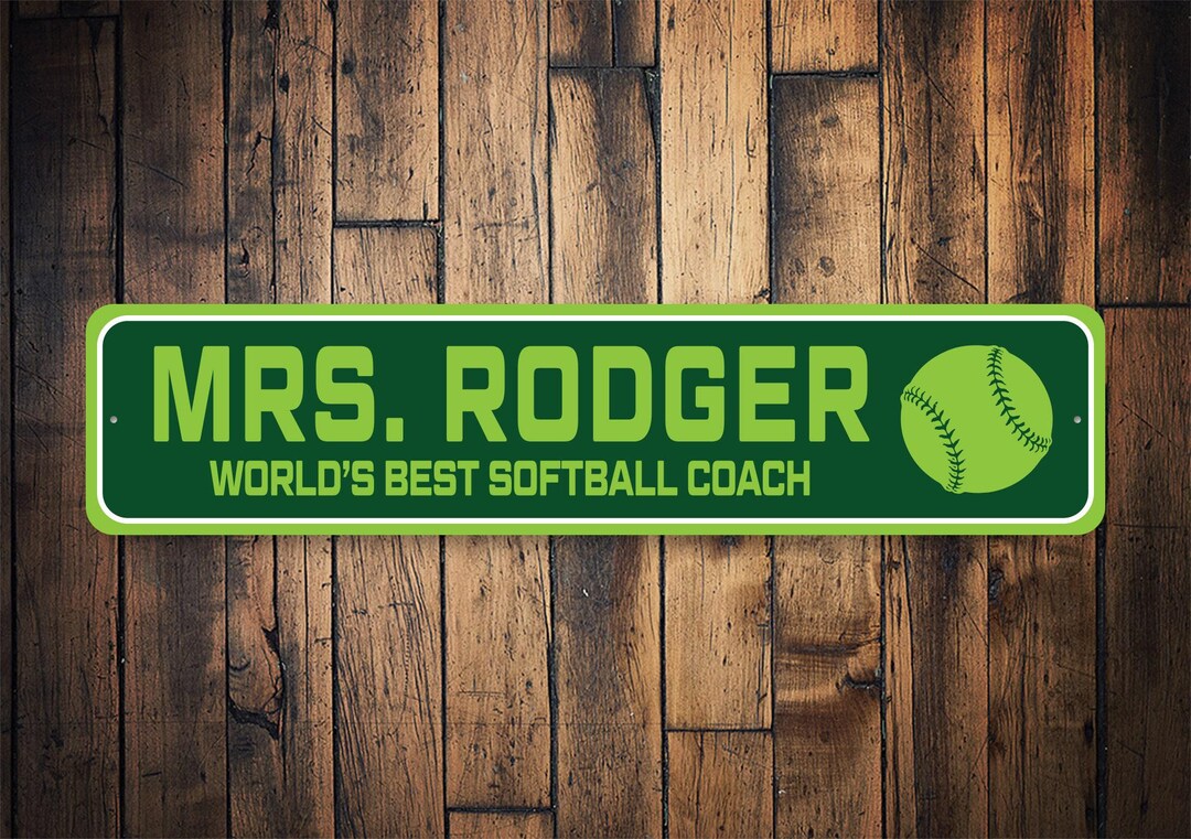 Softball Coach Sign, Softball Coach Gift, Custom Coach Gift, Softball ...