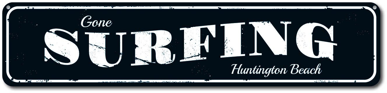 Surfing Sign Personalized Gone Surfing Beach Location Sign - Etsy