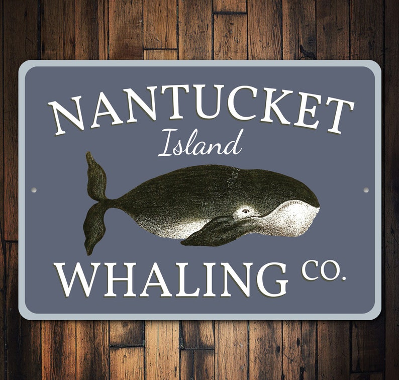 Nantucket Island Nantucket Whale Sign Whales Decor Island - Etsy