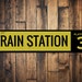 Train Station Platform Number Sign Personalized Train Man - Etsy