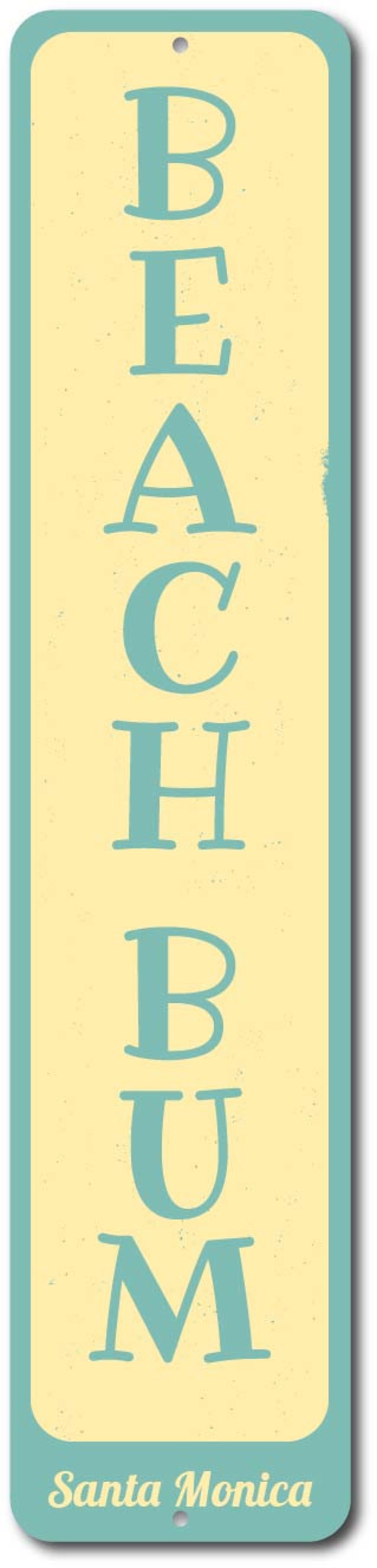 Beach Bum Vertical Sign Custom Favorite Vacation Beach Name - Etsy