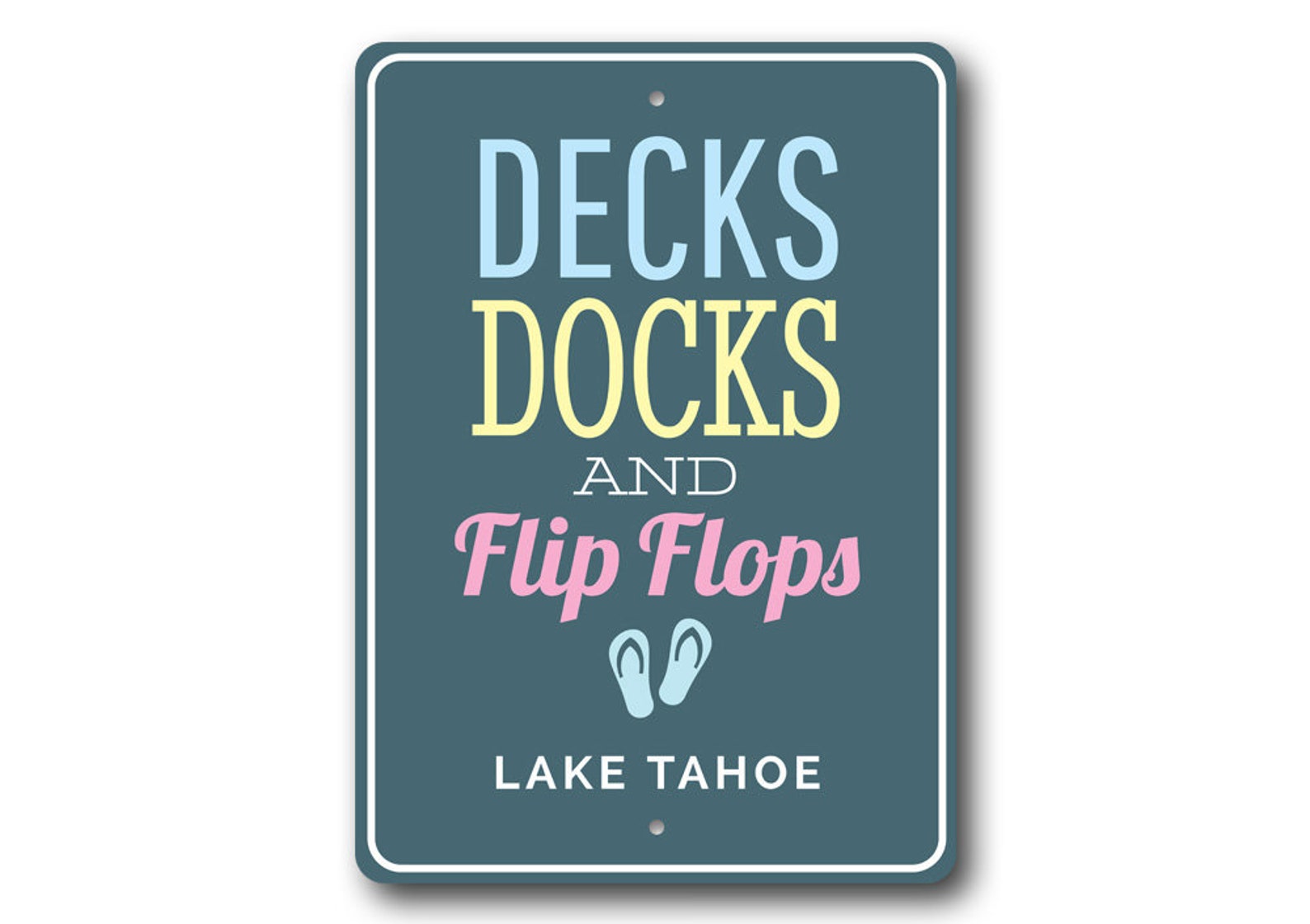 Boat Dock Sign Lake Tahoe Boat Sign Lake Tahoe Flip Flop - Etsy