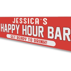 Happy Hour Decor, Happy Hour Bar Sign, Retro Bar Sign, Happy Hour ...
