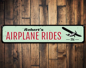 Airplane Rides Sign Custom Pilot Name Gift Personalized | Etsy