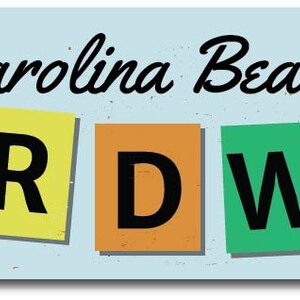 Boardwalk Sign, Personalized Location Beach House Sign, Custom Colorful ...