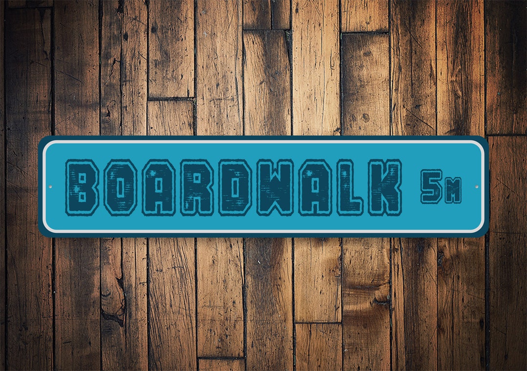 Boardwalk Miles Distance Sign, Custom Place Sign, Mile Directional Sign ...
