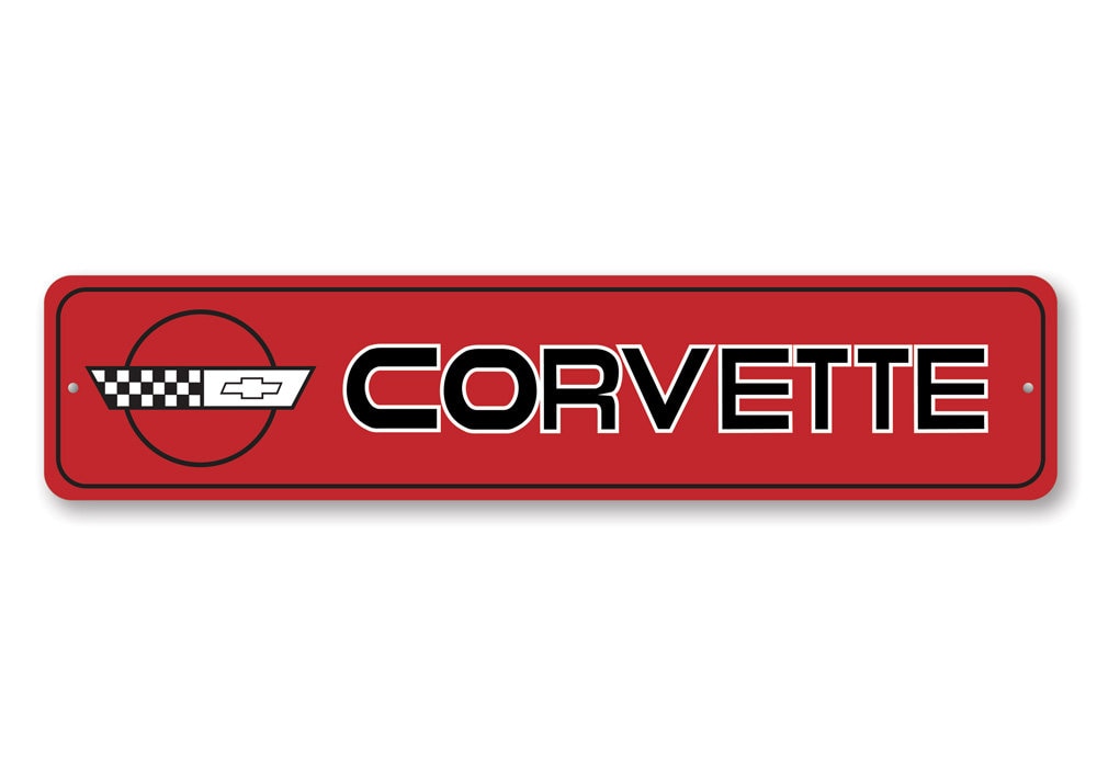 C4 Corvette Emblem Sign, Corvette C4 Logo, Corvette 4th Generation ...