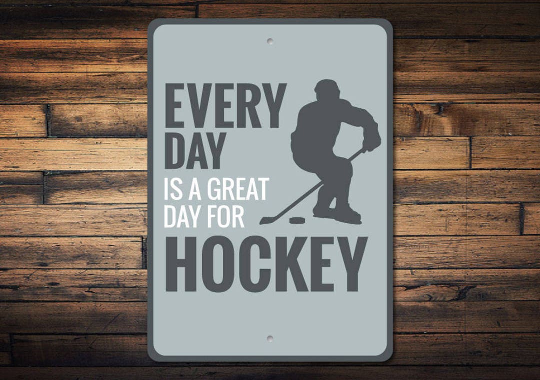 Hockey Sign, Hockey Decor, Hockey Phrase Sign, Metal Hockey Lover Gift ...