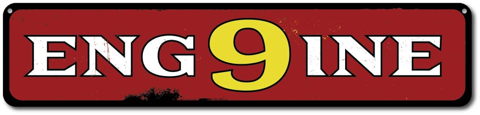 Firehouse Engine Number 9 Sign, Personalized Firefighter Man Cave ...