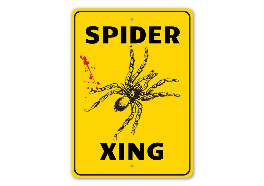 Spider Xing Sign Halloween Spiders Spider Lover Sign Scary - Etsy