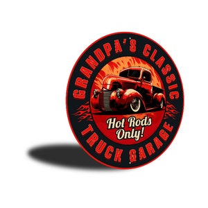 Hot Rod Truck Sign, Custom Hot Rod Sign, Cool Truck Gift, Hot Rod Decor ...