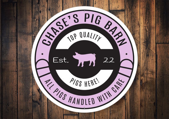 Pig Barn Sign Custom Pig Sign Sign for Barn Farmhouse - Etsy