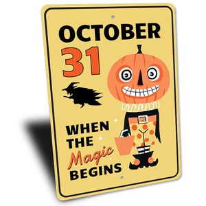 October 31 Sign, Witch Magic Sign, Witch Magic Decor, Halloween Sign ...