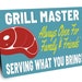 Grill Master Sign Custom Grill Sign Custom Grill Decor Cook - Etsy