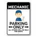 Mechanic Parking Sign, Mechanic Sign, Car Mechanic Gift for Handyman ...