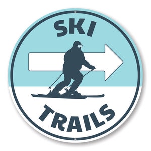Ski Trails, Skiing Trail Sign, Ski Slope Sign, Skiing Slopes, Winter ...