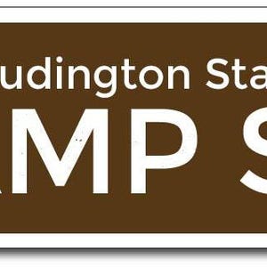 Camp Sites Camper Sign, Custom Metal Arrow State Park Location Name ...