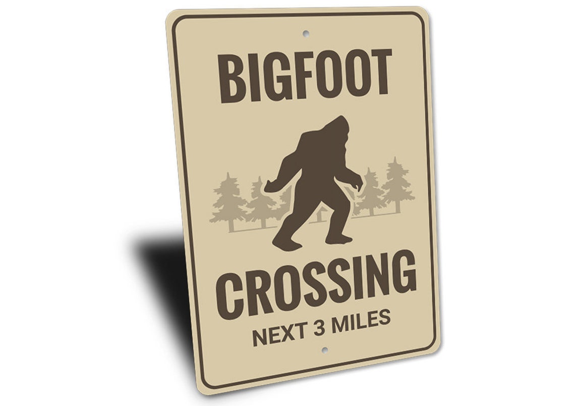 Bigfoot Crossing Sign Bigfoot Cross Sign Bigfoot Gift | Etsy