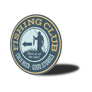 Fishing Club Sign, Cold Beer Sign, Good Fishing, Fishing House, Fishing ...