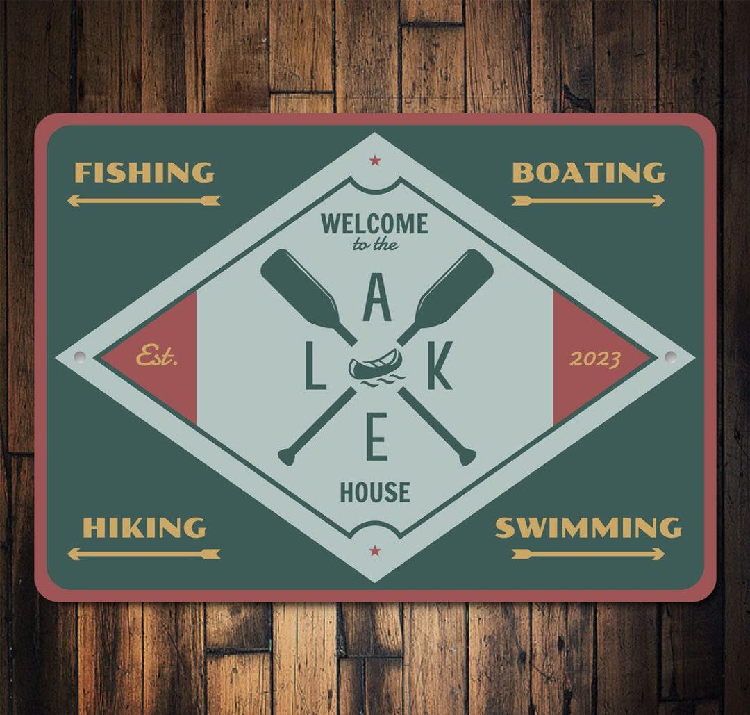 Custom Lake House Sign, Welcome Sign, Lake Activities, Lake Life, Lake ...