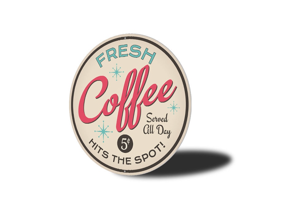 Fresh Coffee Sign Coffee Lovers Coffee Shop Fresh Drinks | Etsy