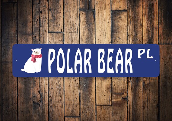 Polar Bear Place Polar Bear Lover Polar Bear Sign Decor for | Etsy