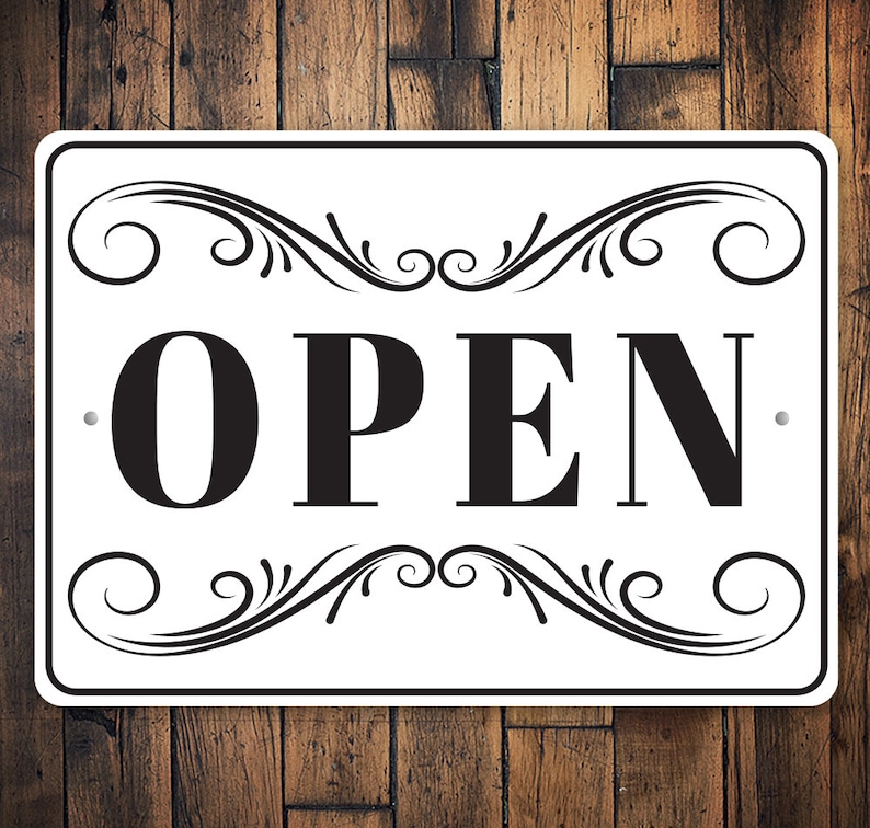 Open Sign Simple Open Sign Open Shop Sign Open Building - Etsy