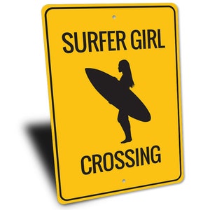 Surfer Girls Sign, Surfing Girl Sign, Surfers, Surf Decoration, Surfer ...